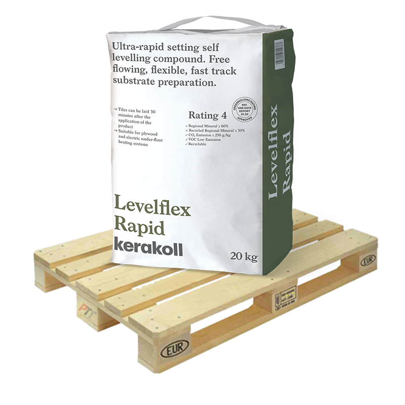 Kerakoll Levelflex Rapid Flexible Self Levelling Compound 20kg Half Pallet (24 Bags Tail Lift ...